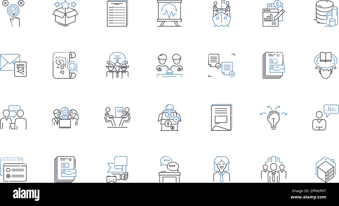 Customer tactics line icons collection. Loyalty, Retention, Engagement ...