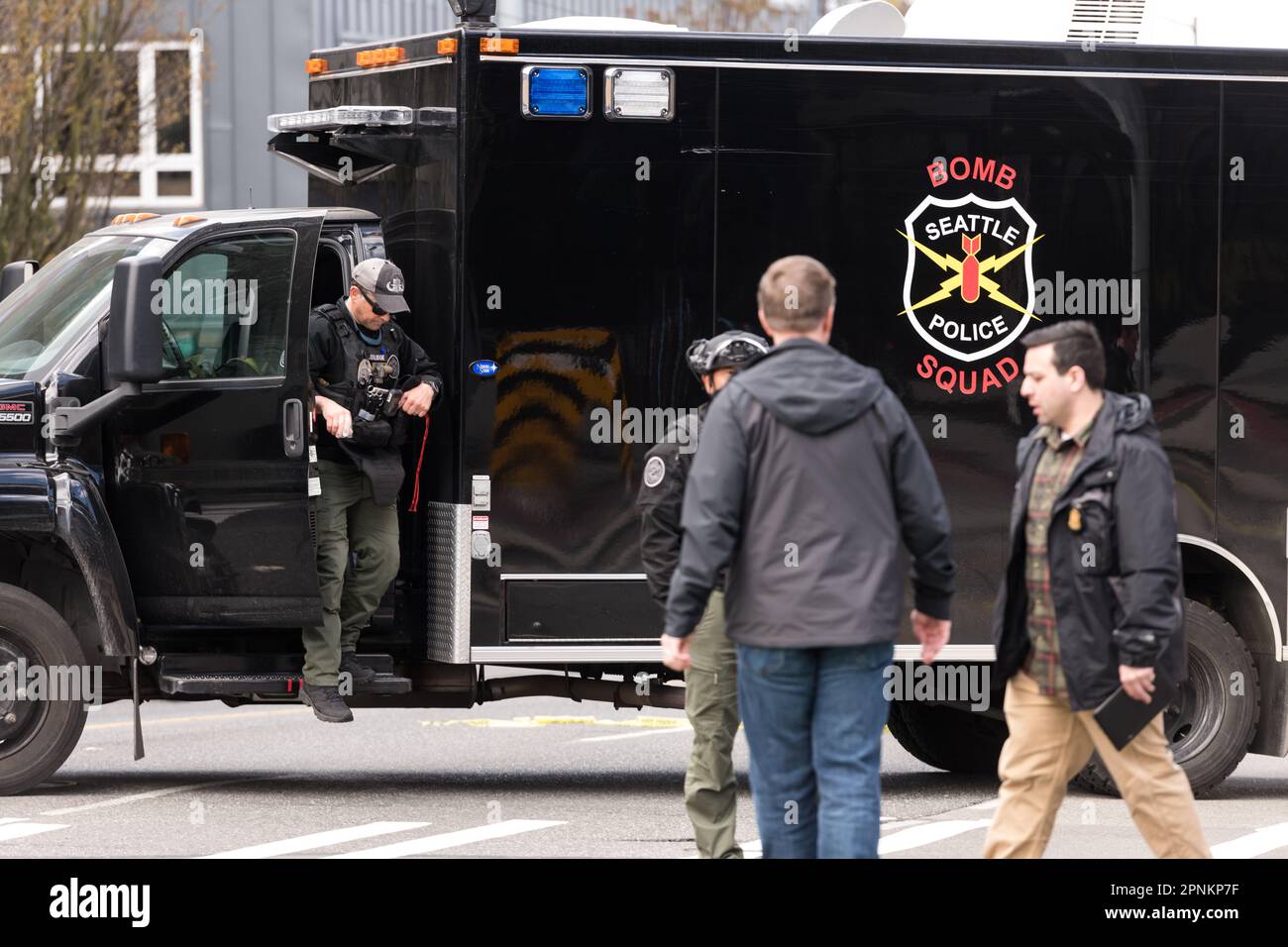 Seattle, USA. 19 Apr, 2023. Lower Queen Anne residents awoke to an ...