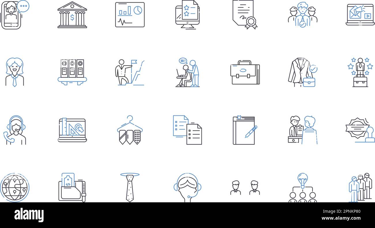 Human satisfaction line icons collection. Fulfillment, Contentment ...