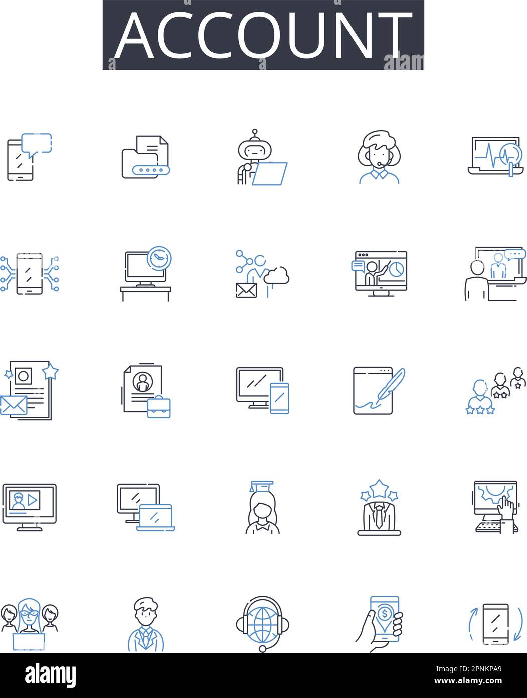 Account line icons collection. Balance Sheet, Financial Statement ... Account line icons collection. Balance Sheet, Financial Statement ...