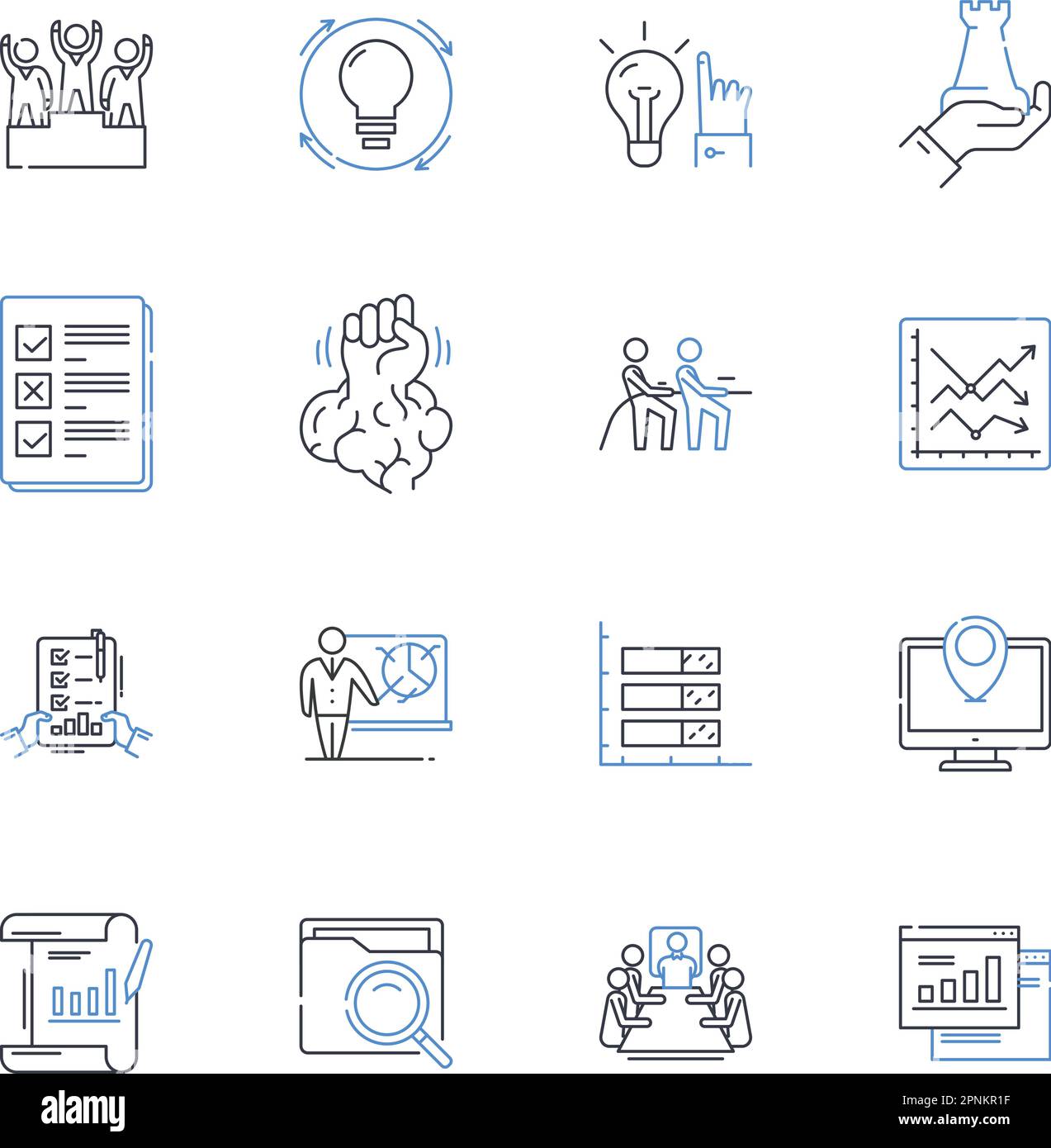 Risk development line icons collection. Uncertainty, Vulnerability ...