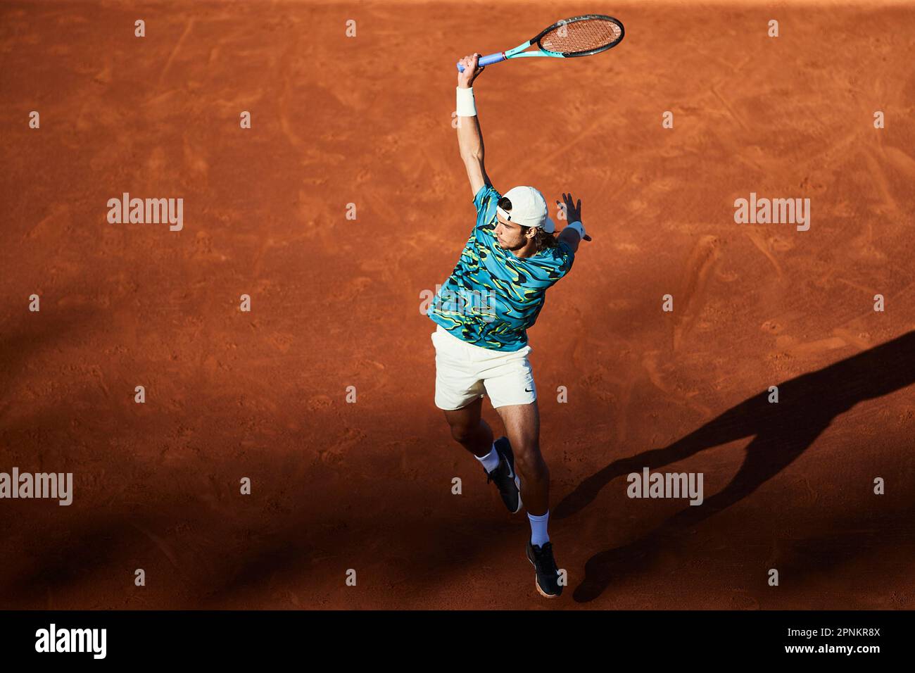 BARCELONA, SPAIN - APRIL 19: Lorenzo Musetti during the Barcelona Open ...