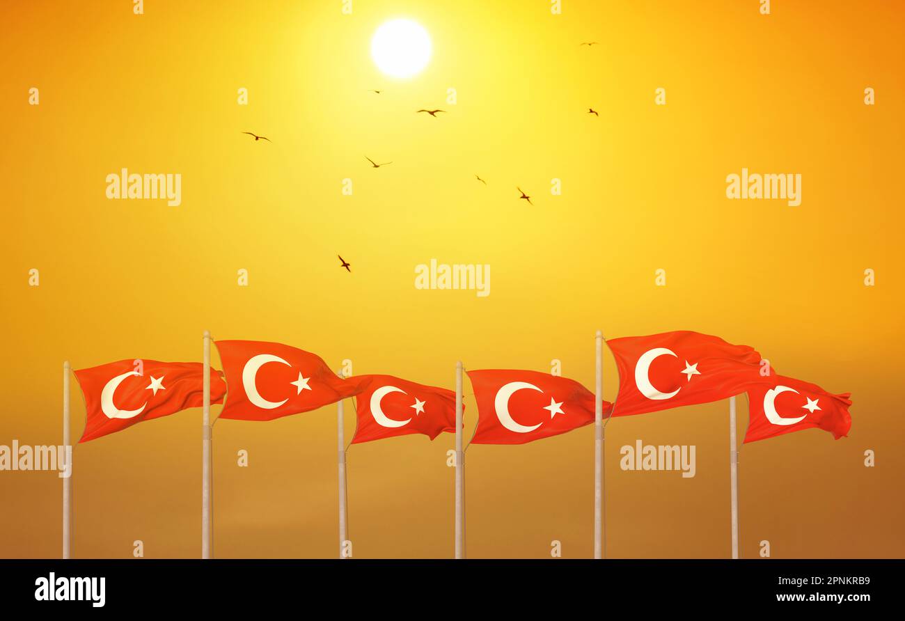 Turkish Flag, Turks, Republic of Türkiye Stock Photo - Alamy