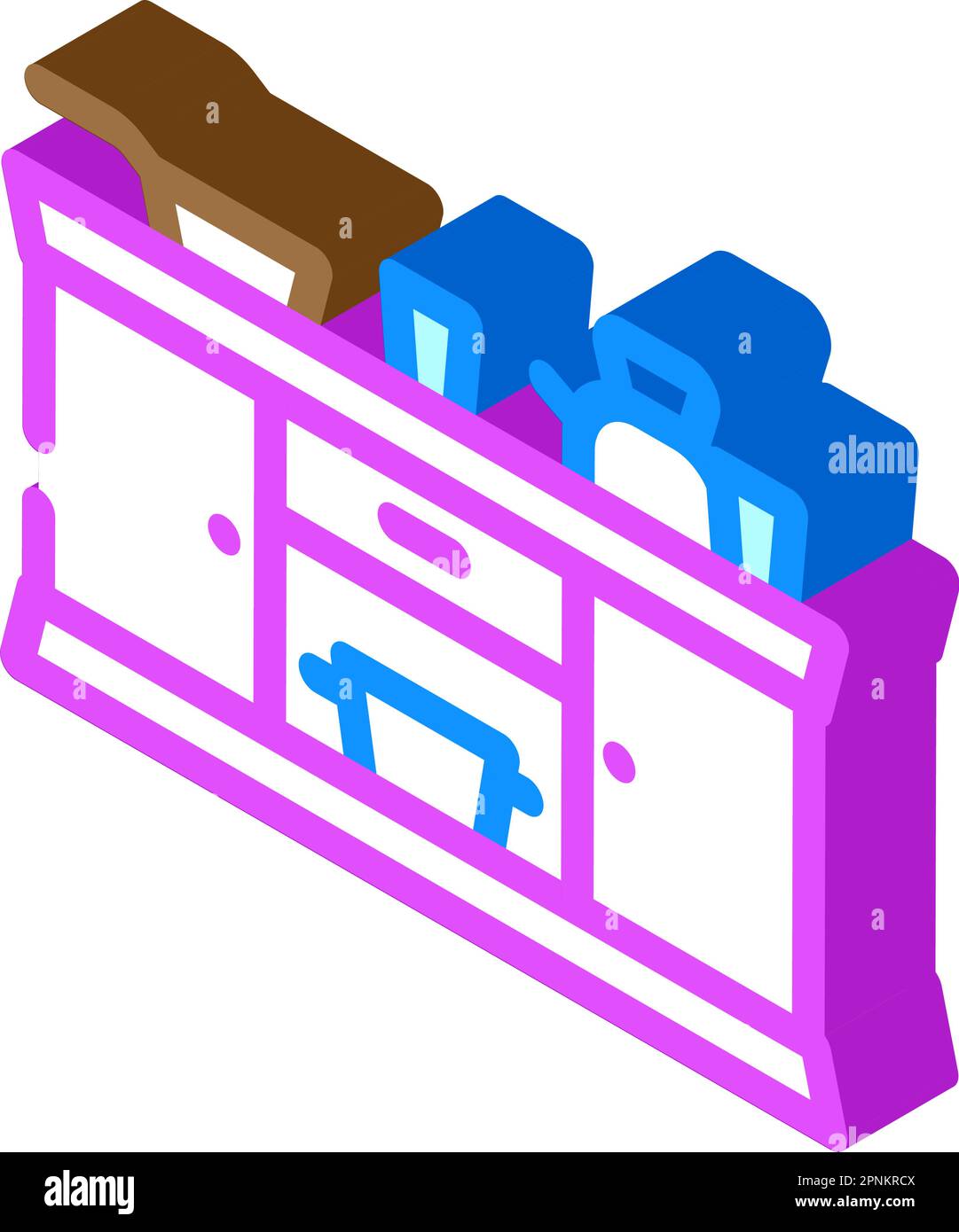 play kitchen toy child isometric icon vector illustration Stock Vector ...