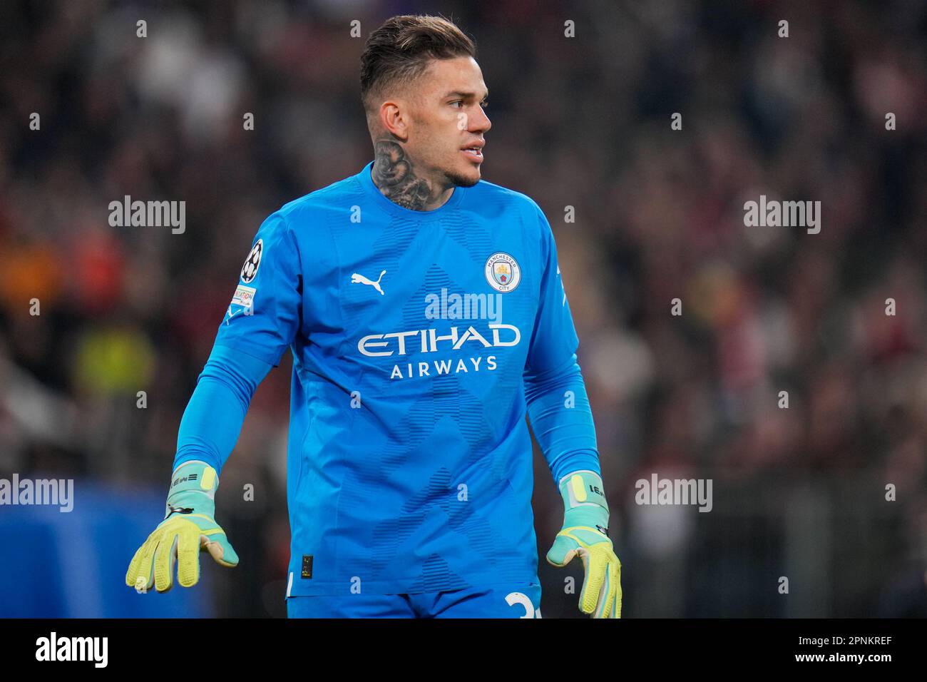 Munich, Germany. 19th Apr, 2023. MUNICH, GERMANY - APRIL 19: Ederson of ...