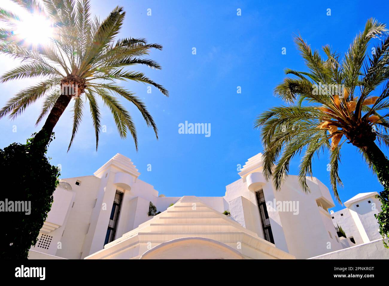 Malaga Benalmadena Spain The white walled Hotel Castillo San Luis ...
