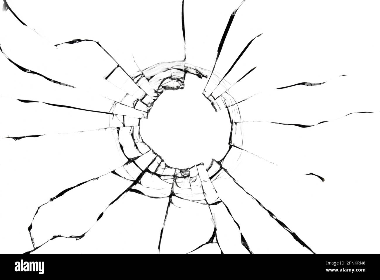 Broken window, background of cracked glass. Abstract texture on white ...