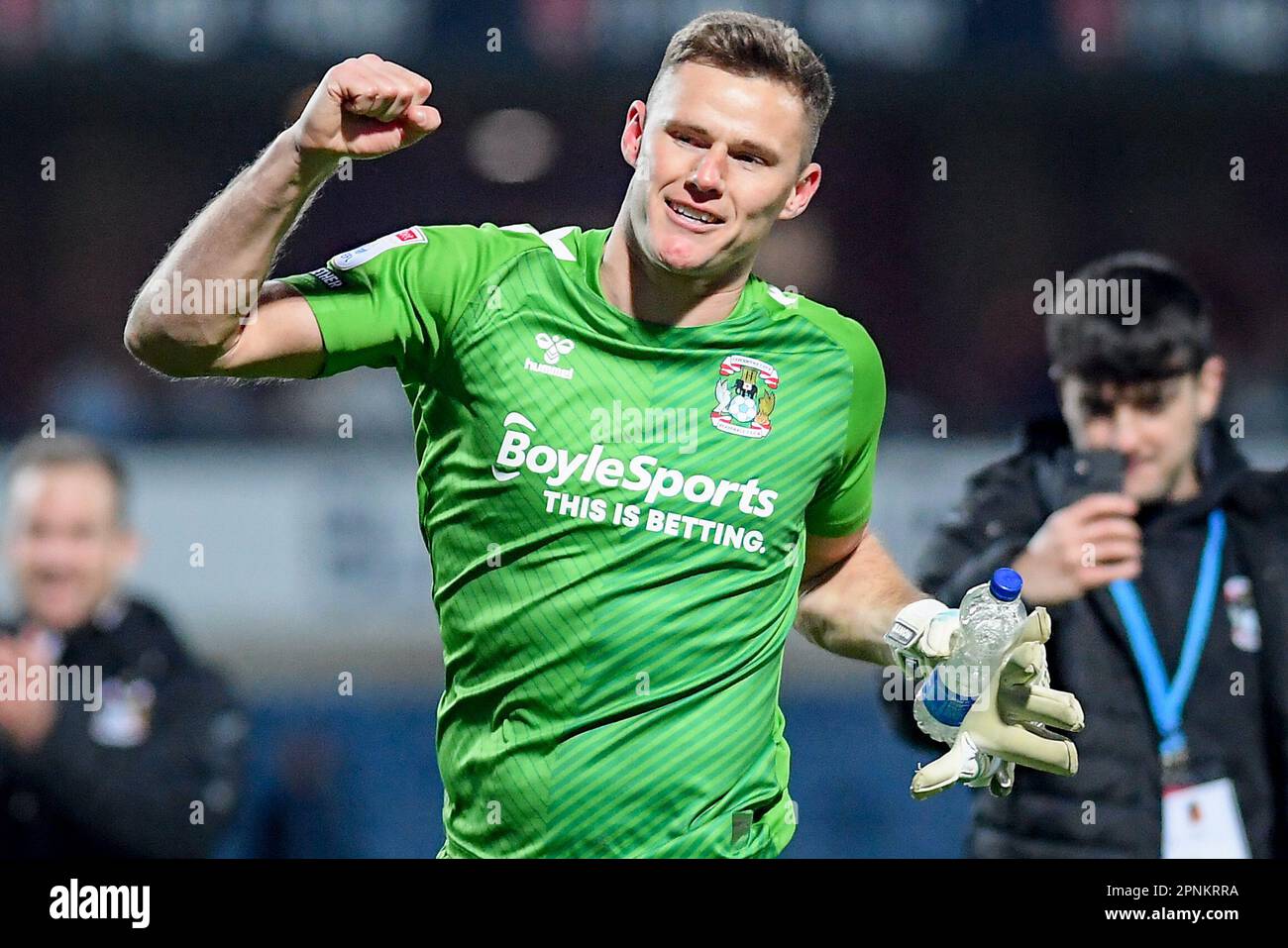 Ben Wilson #13 of Coventry City celebrates his goal after the Sky Bet ...
