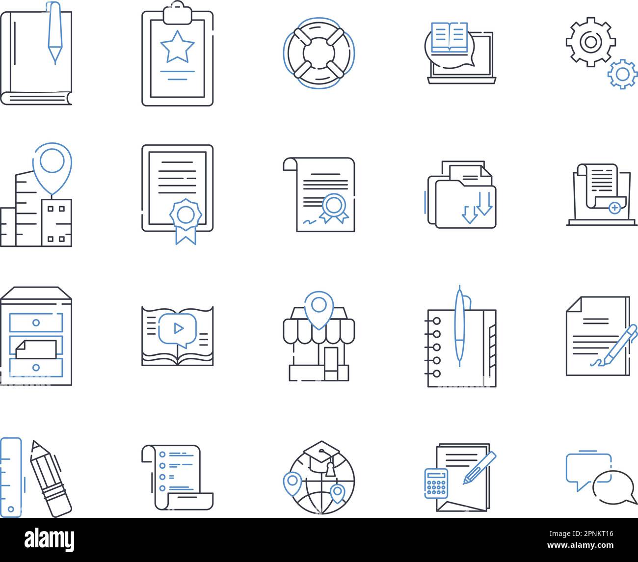 Sales Forecasting Line Icons Collection Projections Analytics Estimates Forecasts Budgeting