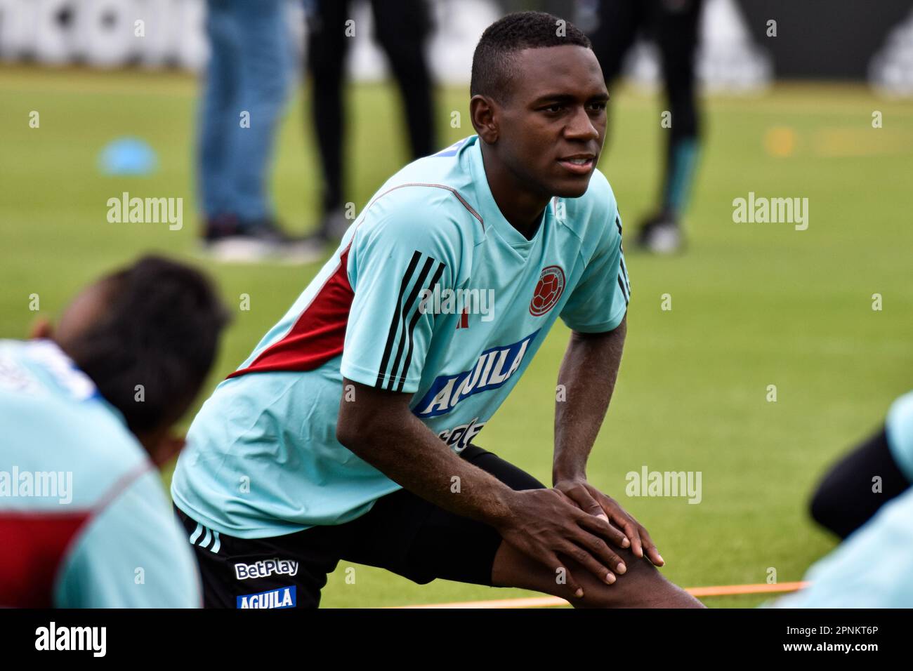 Colombia's Alexis Castillo during the warmups of Colombia's national ...