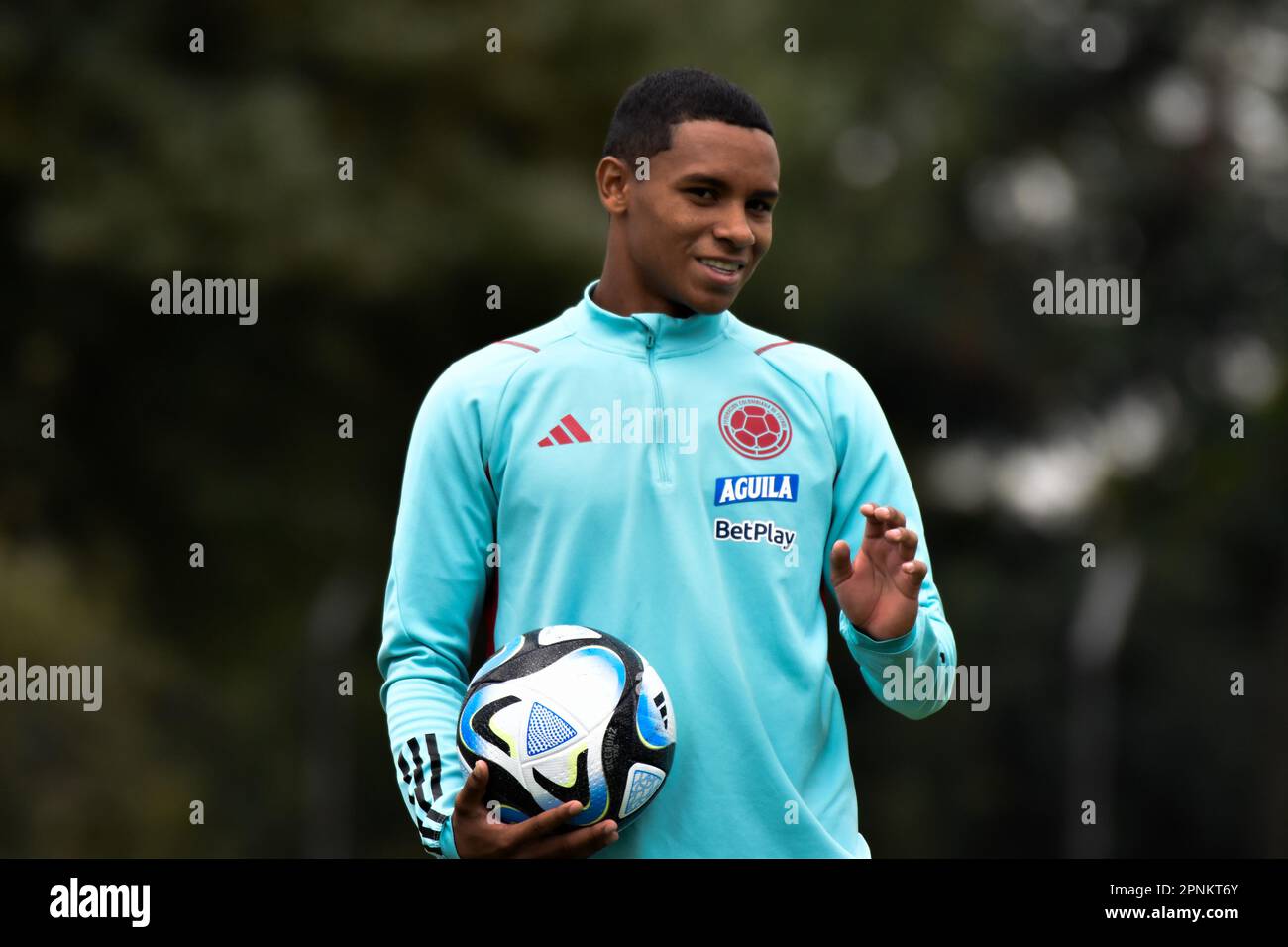 Colombia's Oscar Cortes during the warmups of Colombia's national team ...