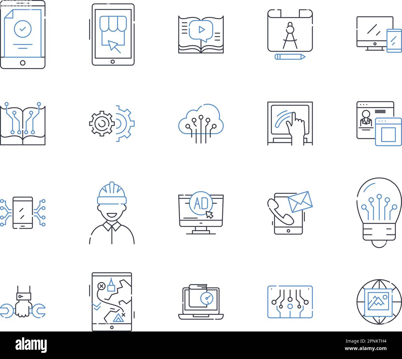 Work And Productivity Line Icons Collection Efficiency Focus Organization Motivation