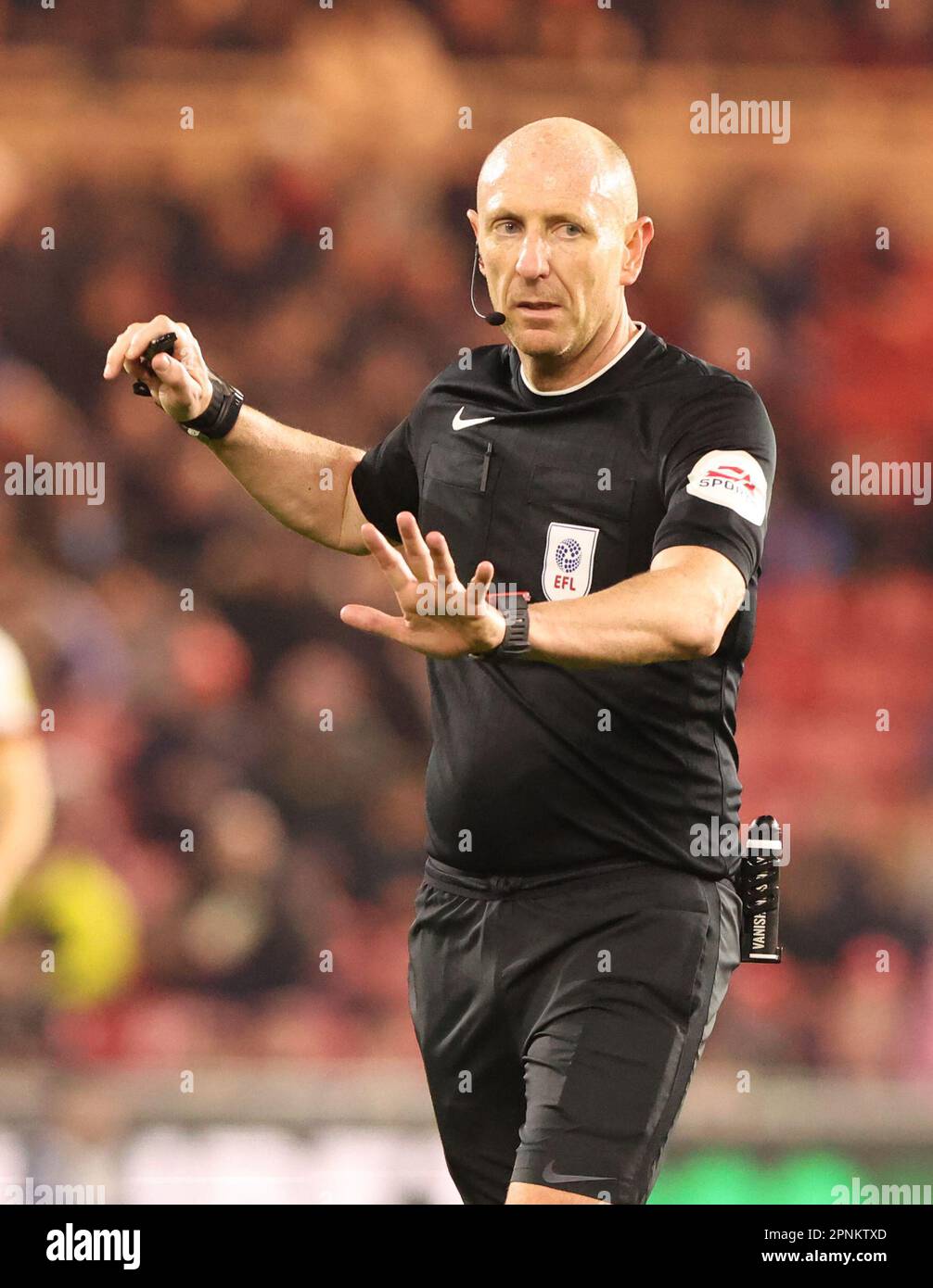 Referee Andy Davies during the Sky Bet Championship match Middlesbrough ...