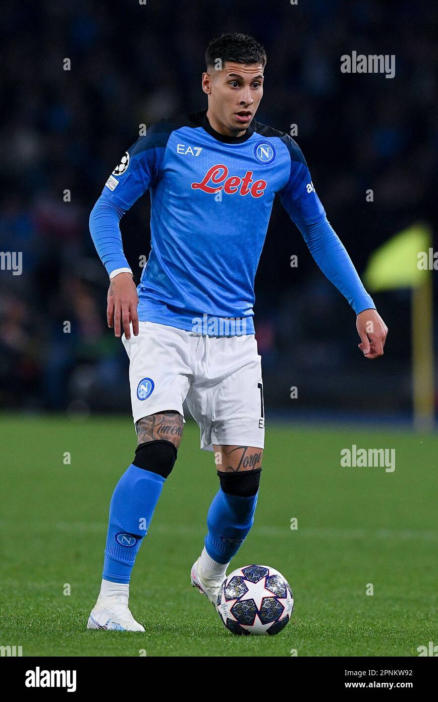 Naples, Italy. 18th Apr, 2023. Mathias Olivera of SSC Napoli during the ...