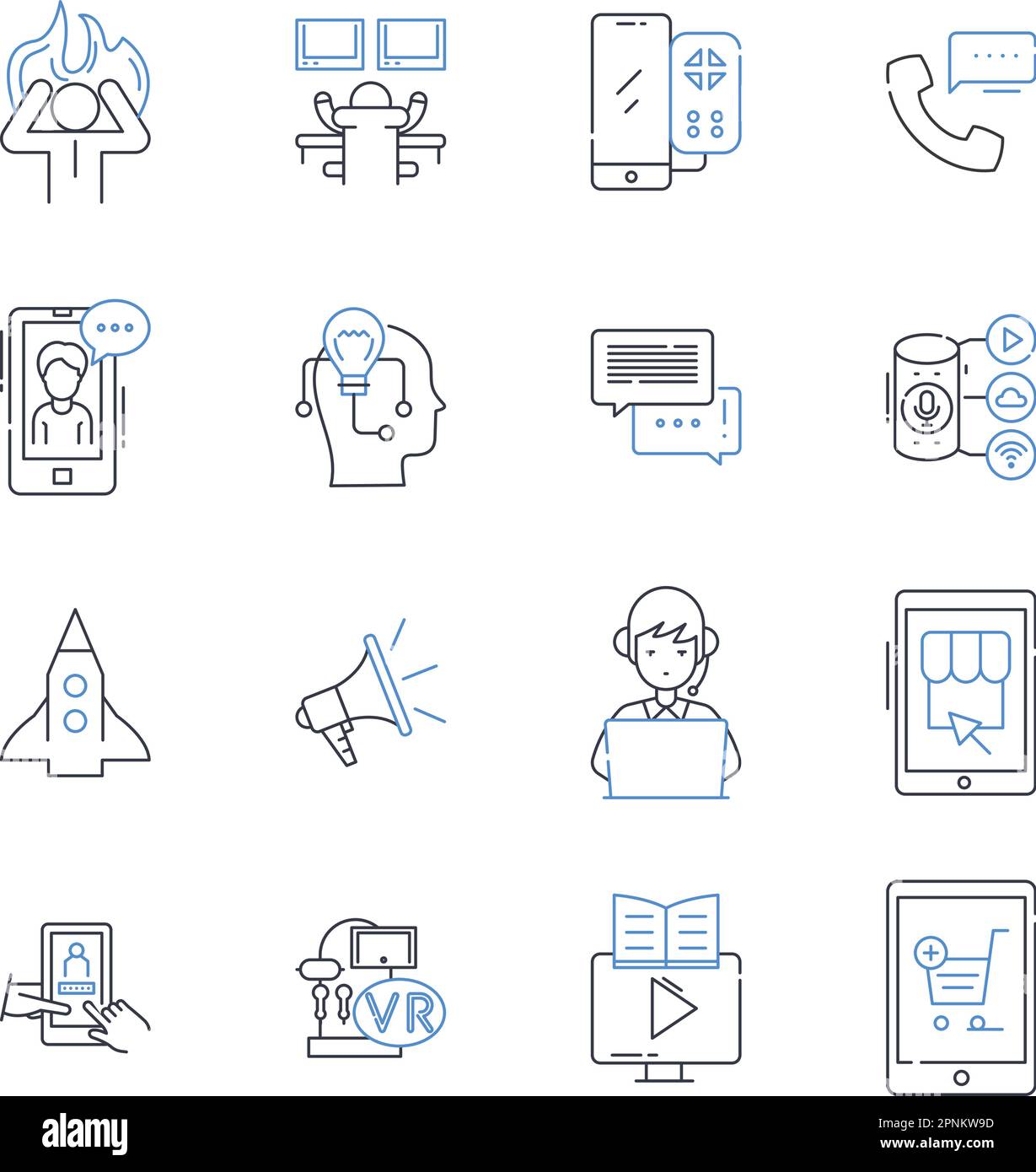 Sound systems line icons collection. Amplifiers, Speakers, Subwoofers ...