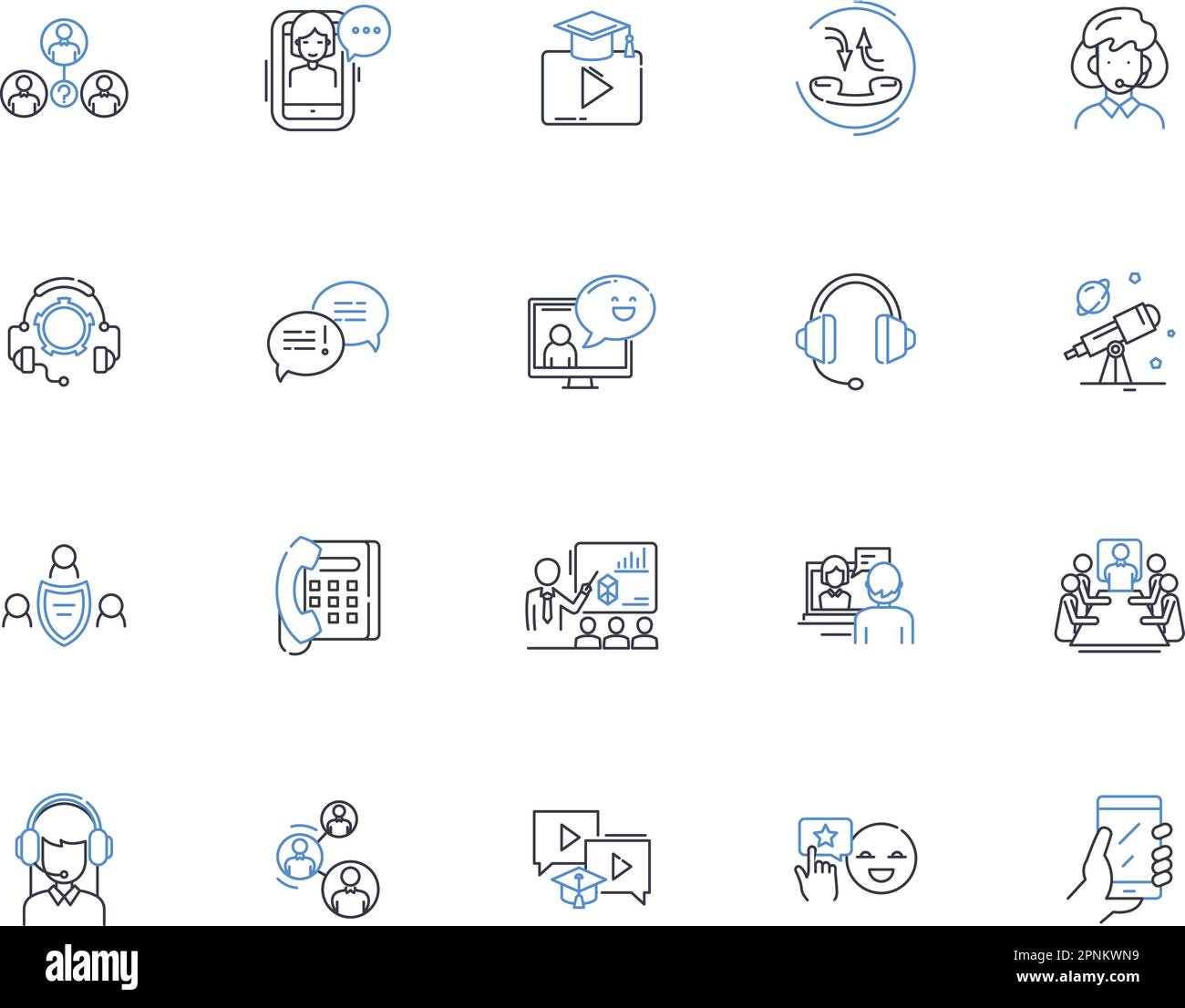 Articulation Line Icons Collection Speech Diction Pronunciation