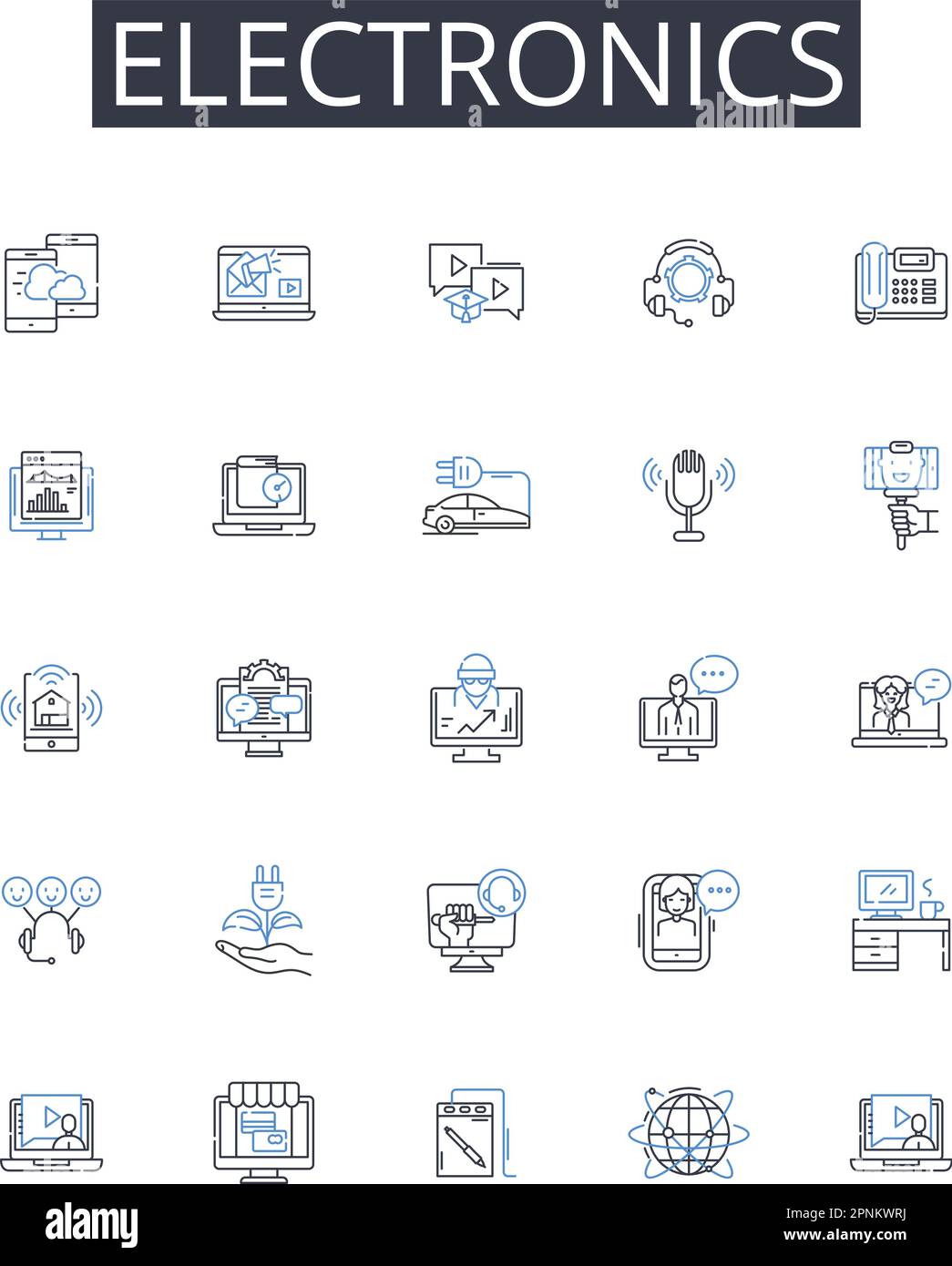 Electronics line icons collection. Technology, Gadgets, Devices ... Electronics line icons collection. Technology, Gadgets, Devices ...