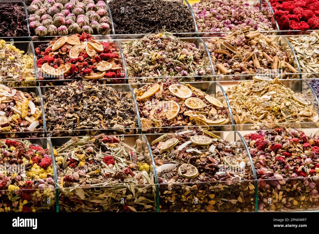 Various teas for sale at The Spice Market, also known as the Egyptian ...