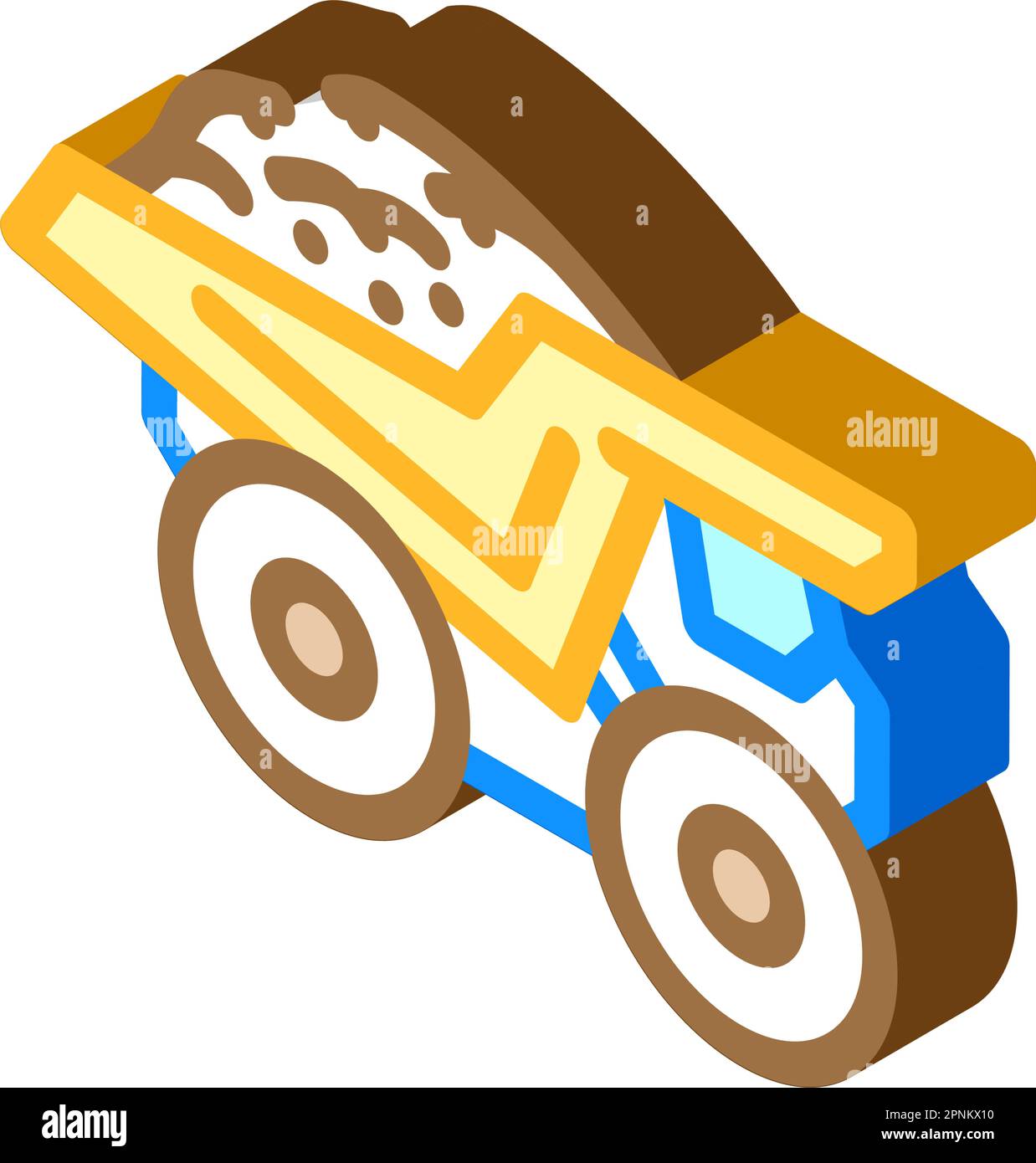 haul truck steel production isometric icon vector illustration Stock ...