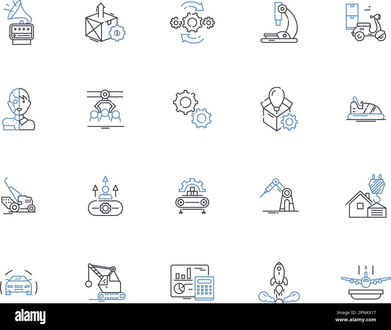 Momentum line icons collection. Thrust, Impetus, Acceleration, Force ...