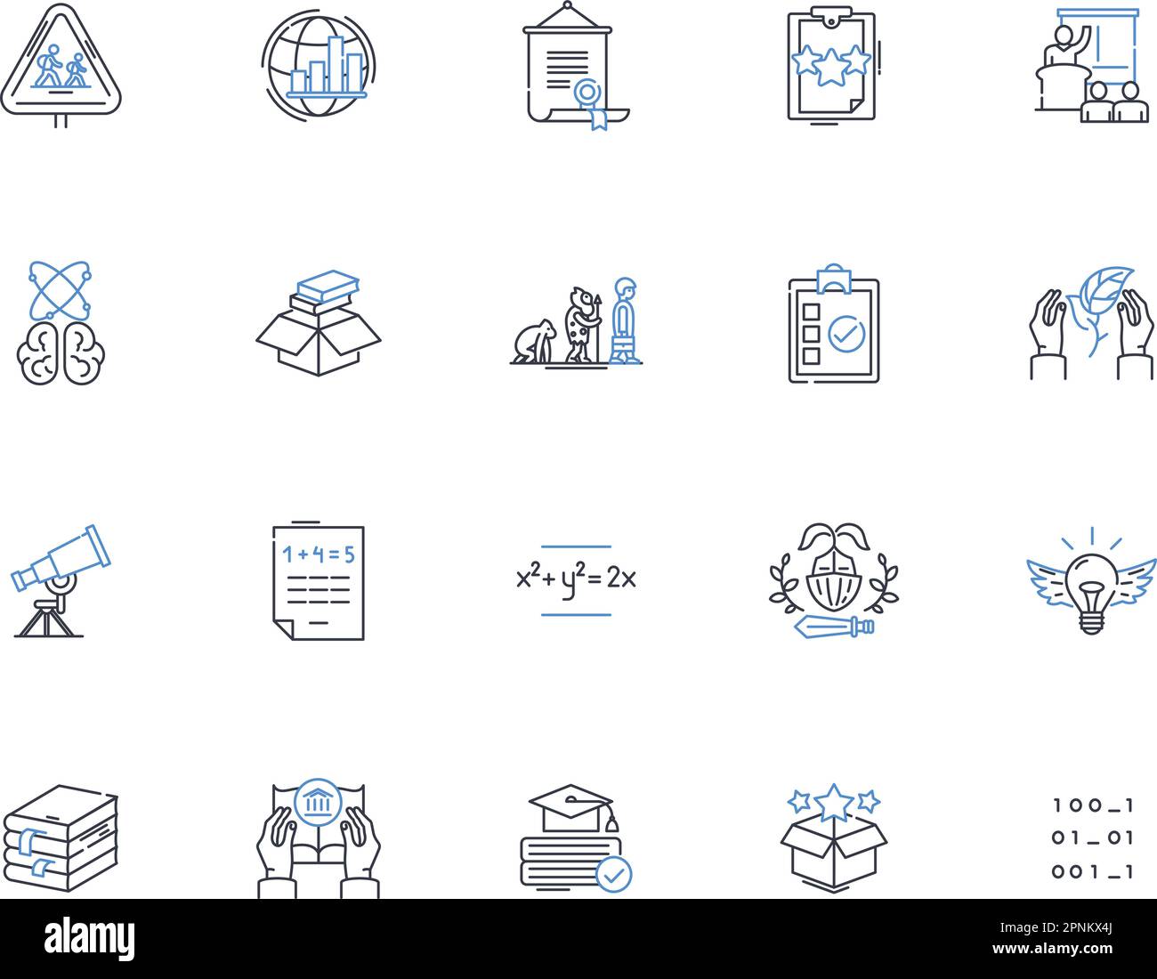 Intellect line icons collection. Intelligence, Cognition, Brainpower ...