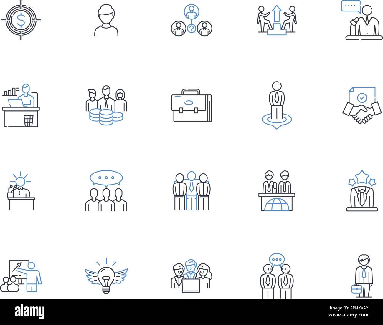 Command Regulation Line Icons Collection Compliance Authority Directive Order Mandate