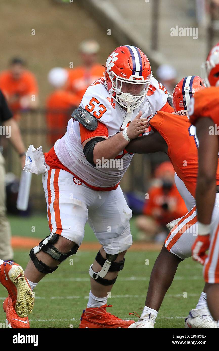CLEMSON, SC - APRIL 15: Clemson Tigers center Ryan Linthicum (55 ...