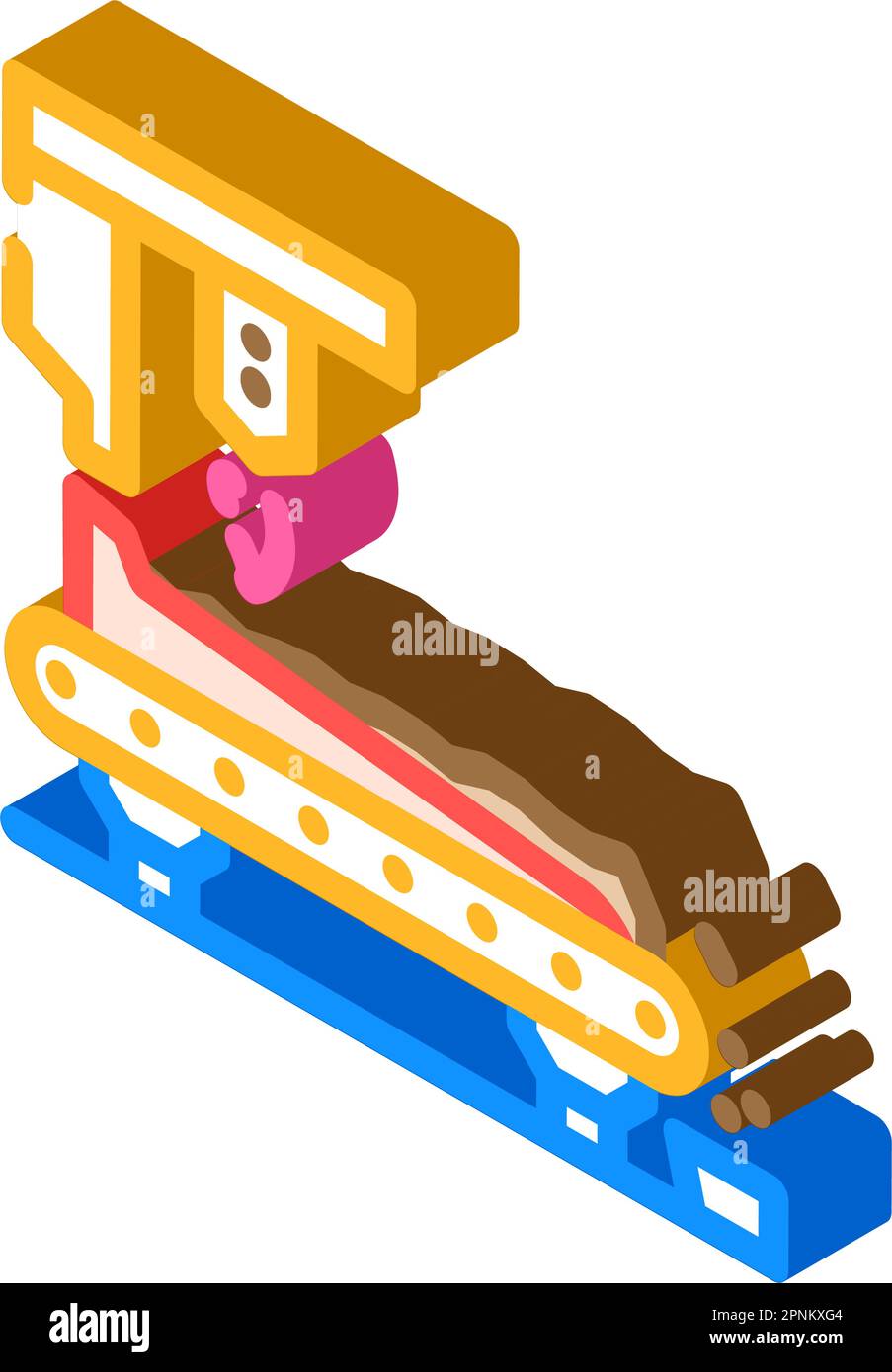 sinter plant steel production isometric icon vector illustration Stock ...
