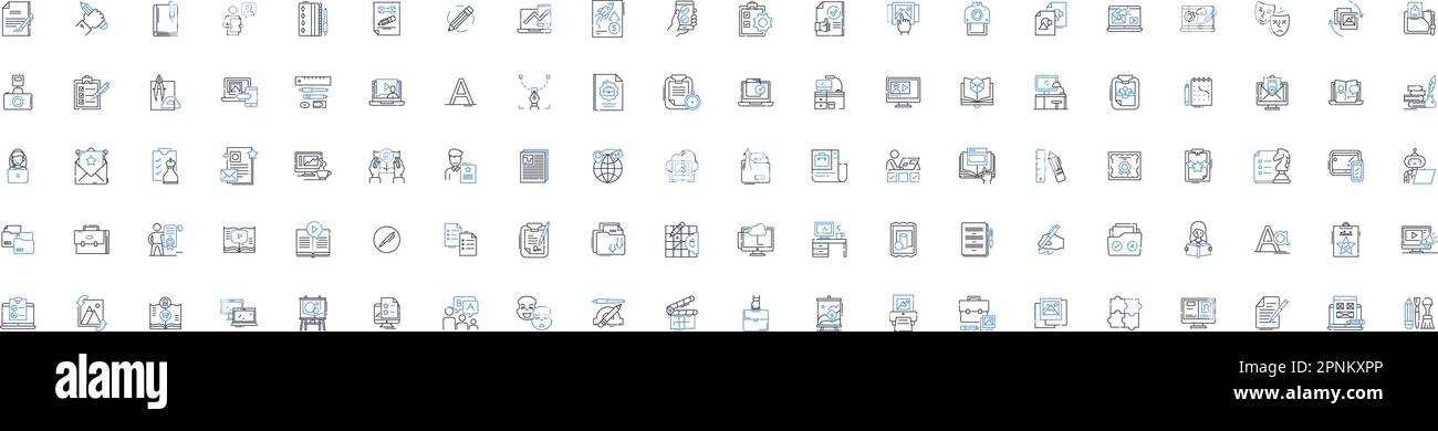 Collection Line Icons Collection Curation Assortment Trove