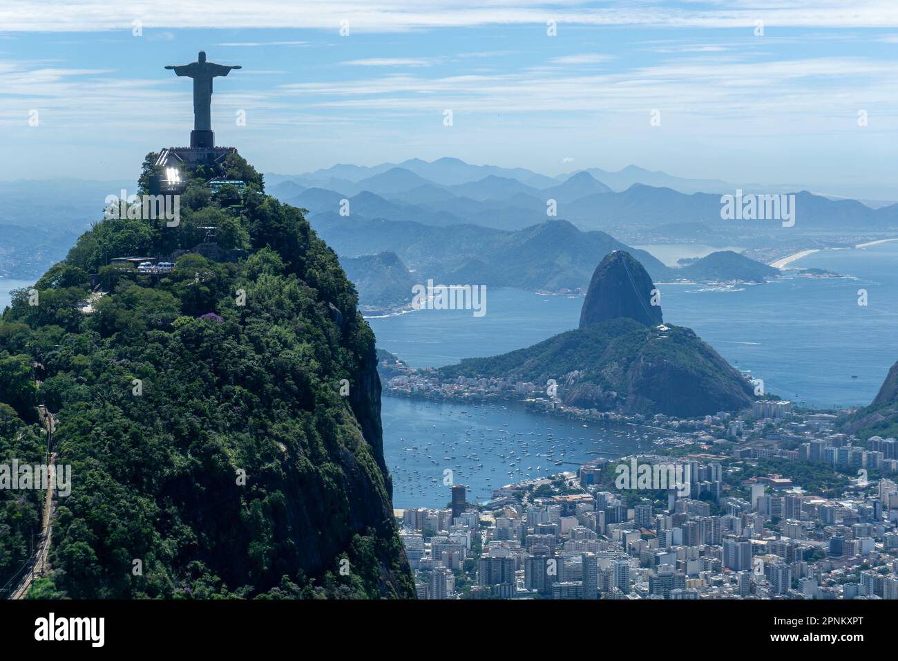 the iconic Rio de Janeiro skyline, with the world-famous Christ the ...