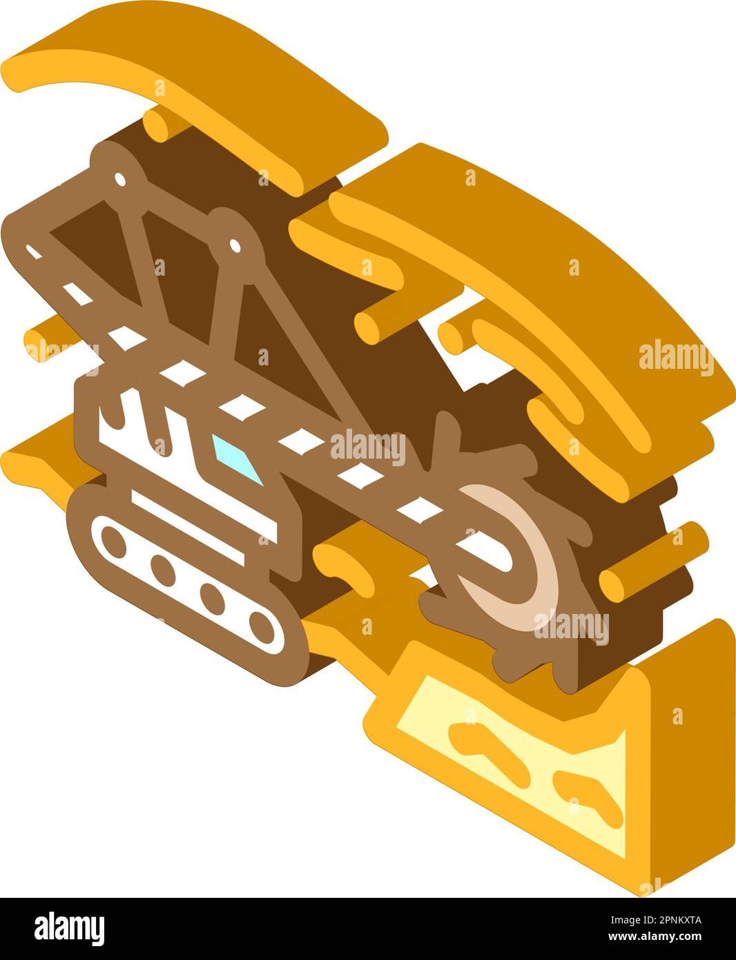 open pit mine steel production isometric icon vector illustration Stock ...