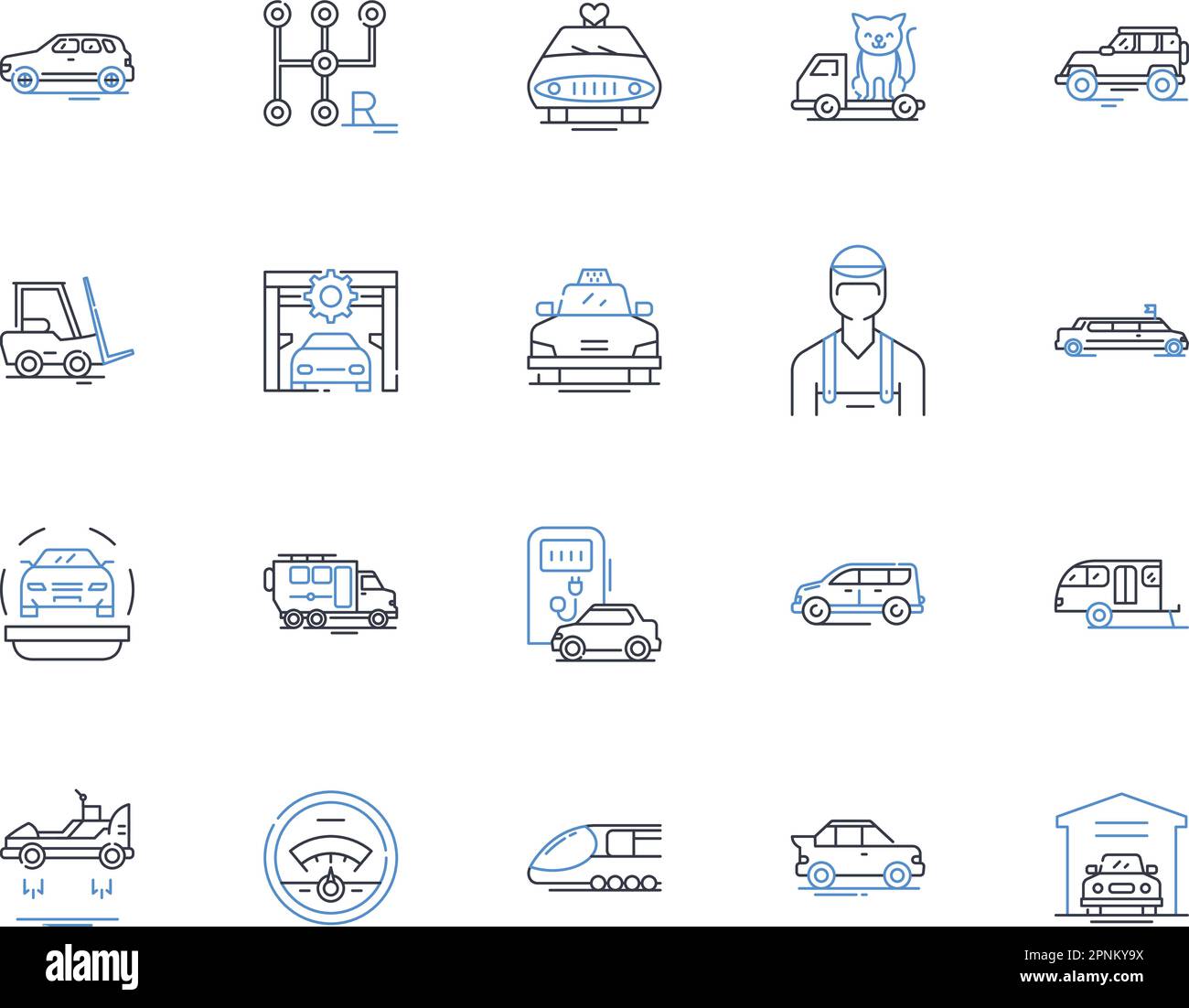 Moving services line icons collection. Relocation, Movers, Packing ...