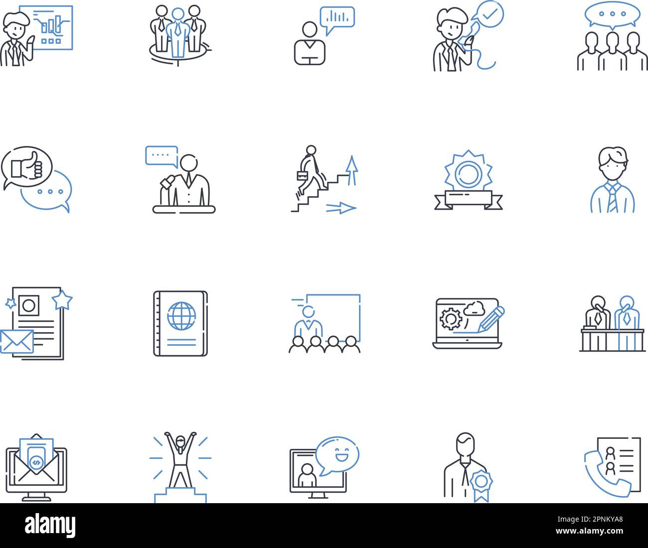 Interactive Agency line icons collection. Creativity, Digital ...