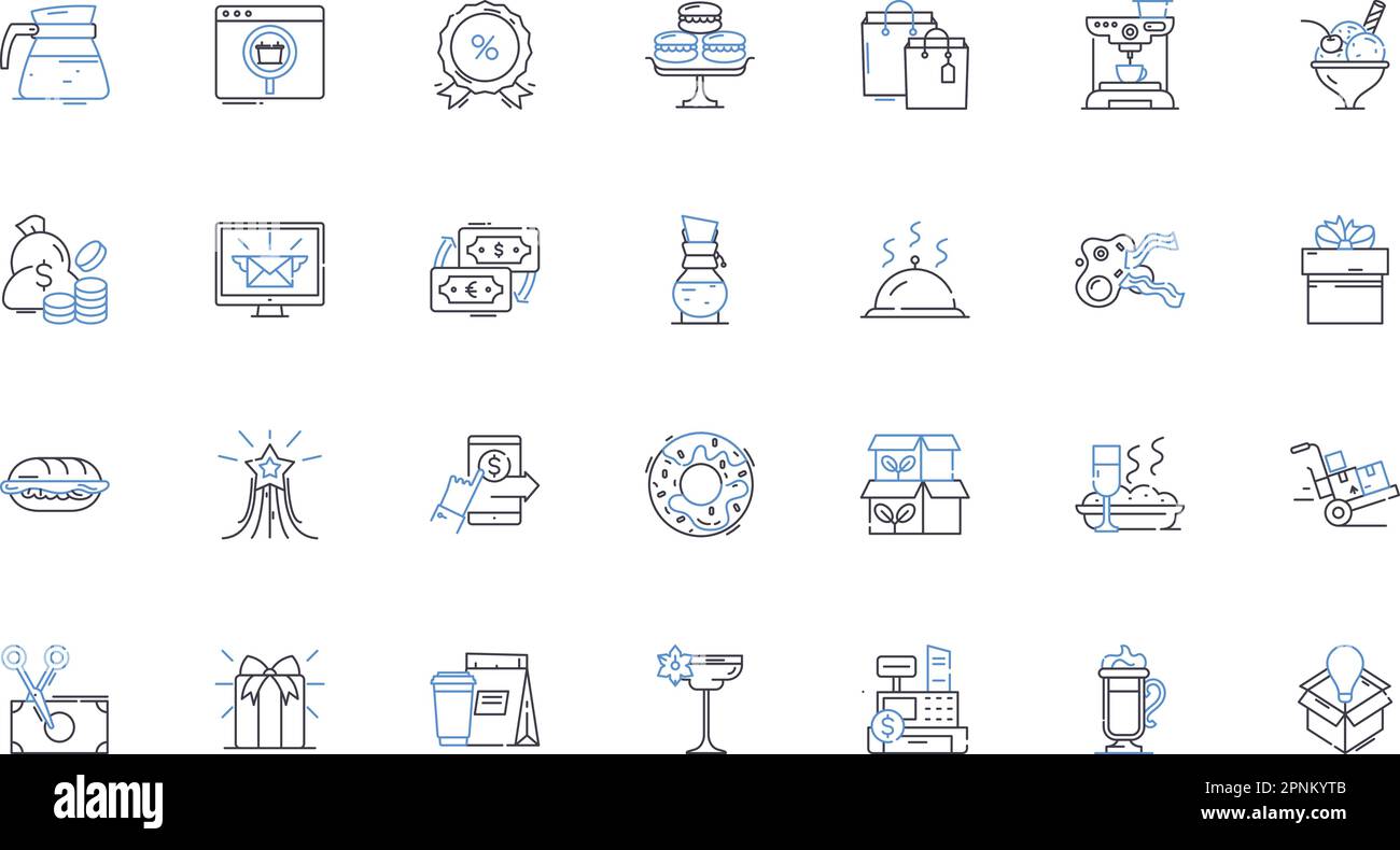 Establishment line icons collection. Legacy, Tradition, Institution ...