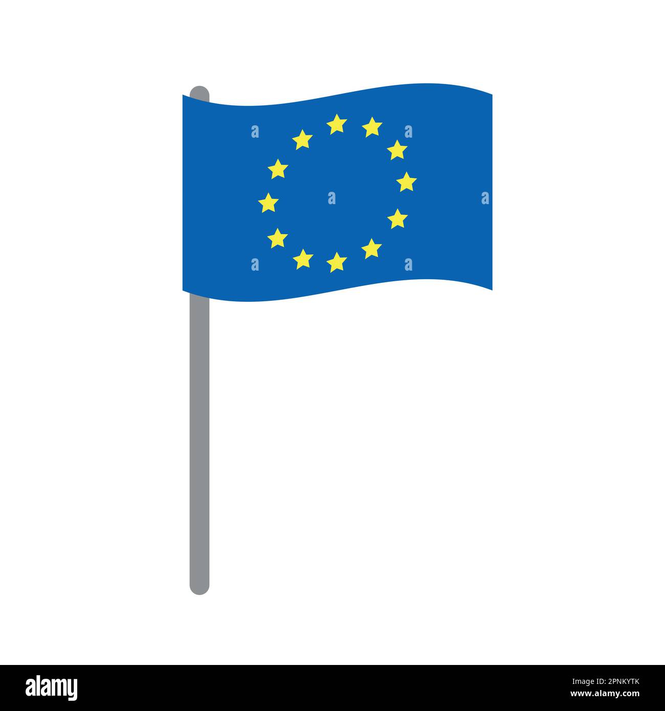 Vector flat European Union flag isolated on white background Stock ...