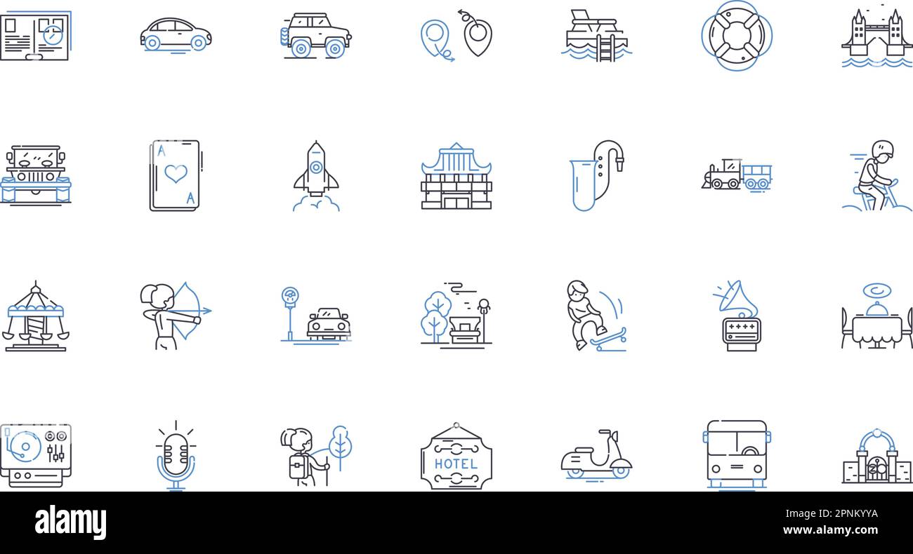 Pilgrimage line icons collection. Devotion, Sacredness, Journey, Faith ...