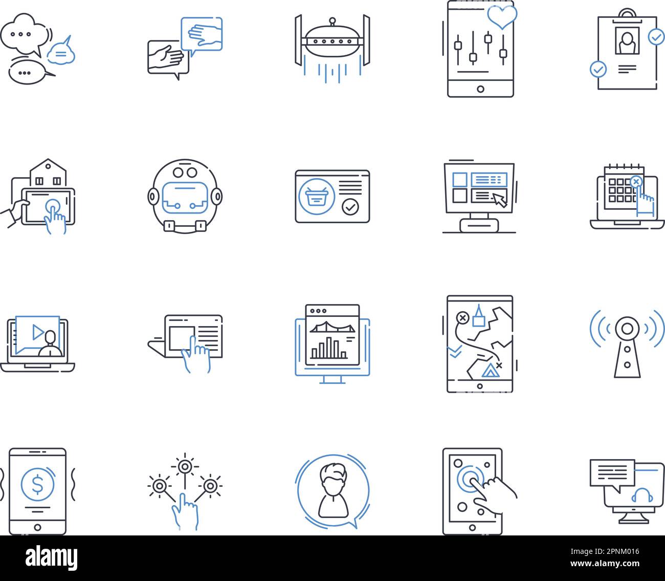 Supporting line icons collection. Encouraging, Nurturing, Assisting ...