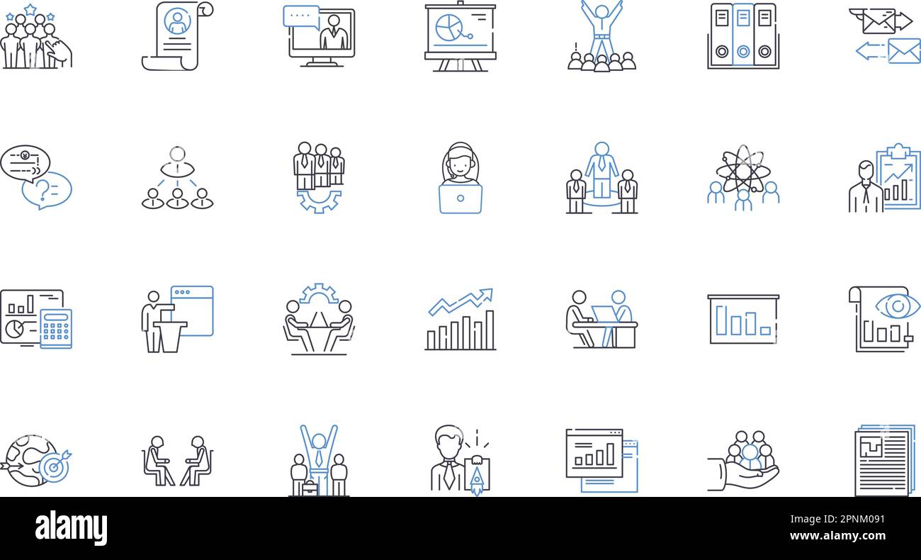 Squad employees line icons collection. Teammates, Co-workers, Squad ...