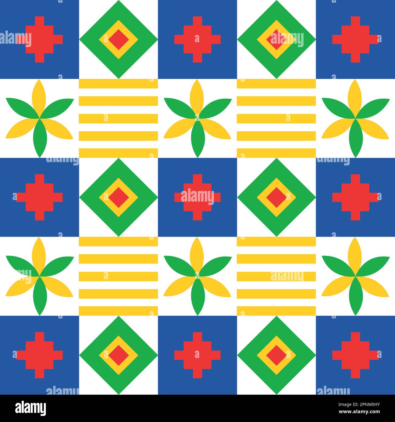 Colorful Arabian fabric and tiles design seamless repeat vector ...