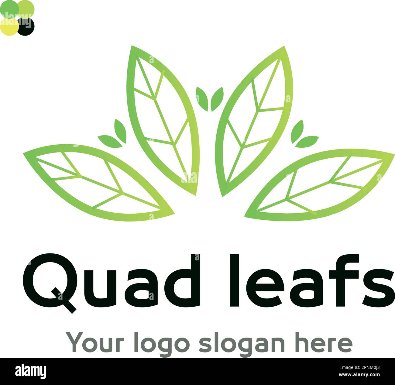 four leafs logo design and template brand nature symbol Stock Vector ...