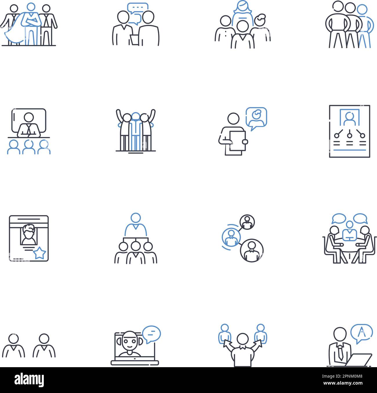 Executive Team line icons collection. Leadership, Visionary, Strategic ...