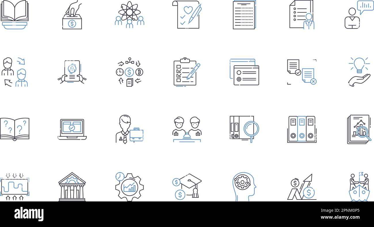 Trade proceeds line icons collection. Commerce, Exports, Imports ...
