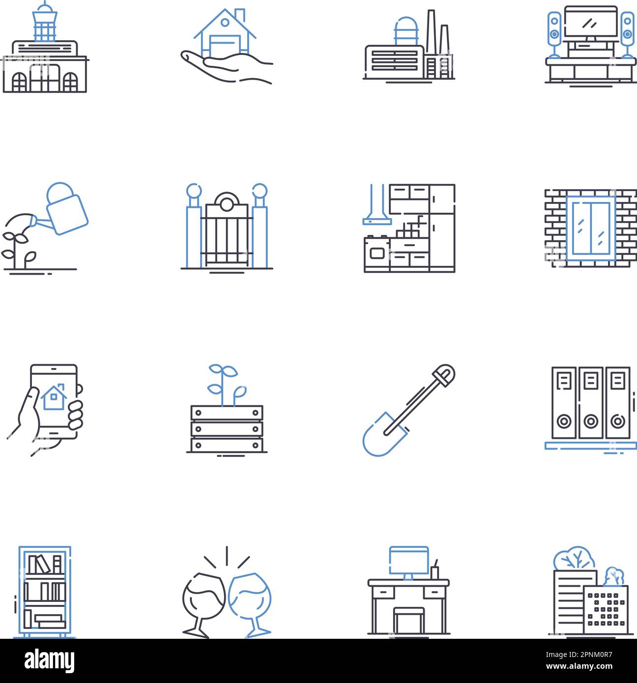 Decorative design firm line icons collection. Unique, Creative ...