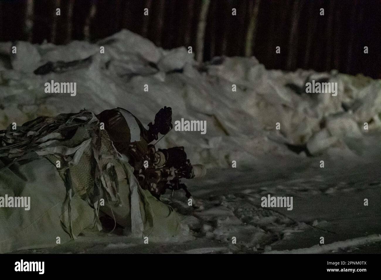 10th Special Forces Group (Airborne) Green Beret pulls security on a ...