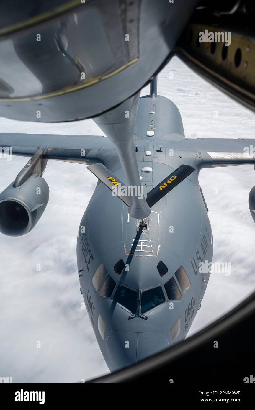 A KC-135 Stratotanker aircraft, assigned to the 171st Air Refueling ...