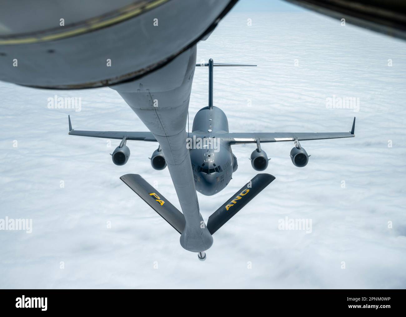 A KC-135 Stratotanker aircraft, assigned to the 171st Air Refueling ...