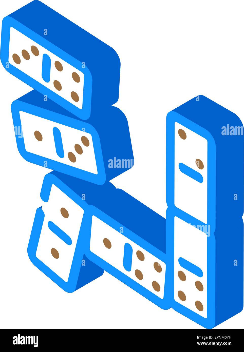 dominoes set board table isometric icon vector illustration Stock ...