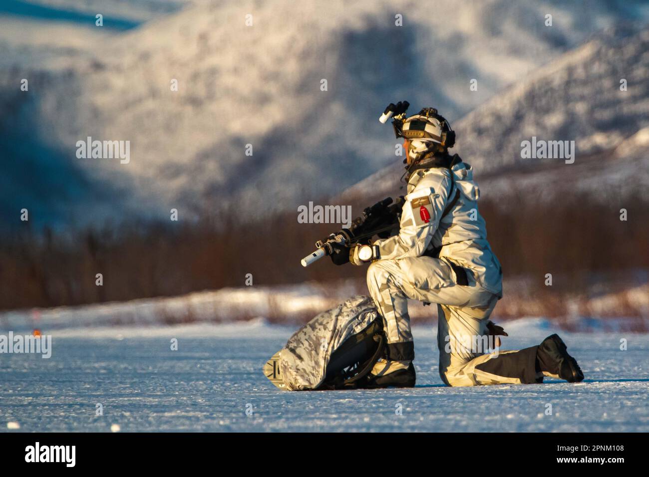 A 10th Special Forces Group (Airborne) Green Beret provides security on ...