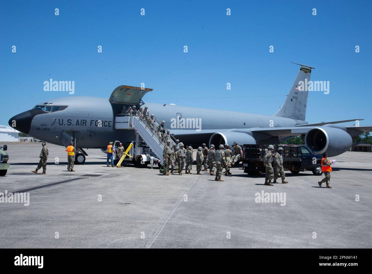 Members of the 4th Fighter Wing arrive at the Combat Readiness Training ...