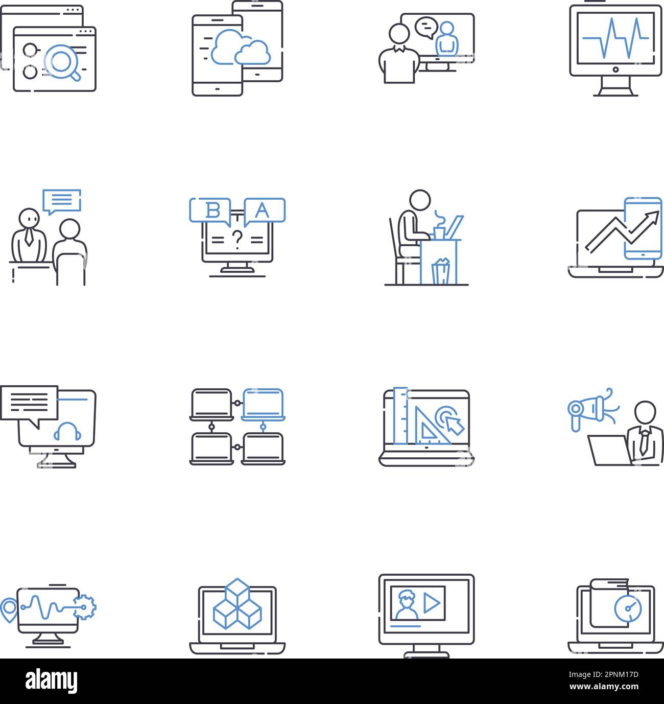 Tie-up line icons collection. Collaboration, Partnership, Agreement ...